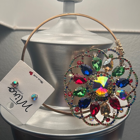 Miro | Jewelry | Nwt Miro Crystal Choker Earring Necklace Fashion ...